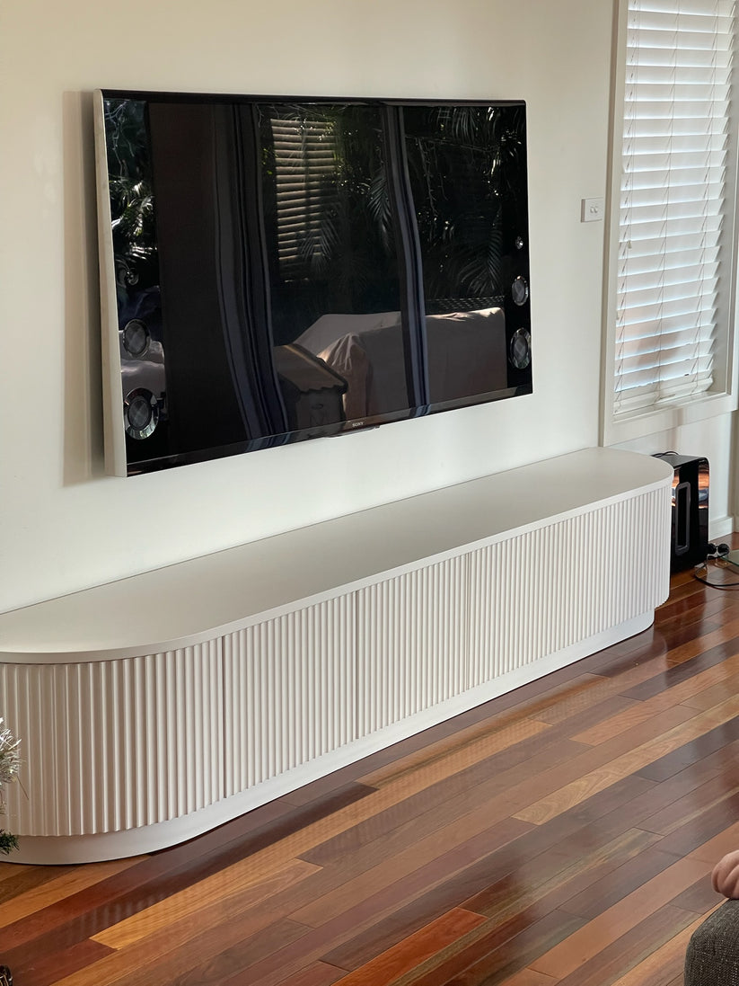 Floor Standing Curved Ripple Entertainment Unit - Timber – Jakelin ...